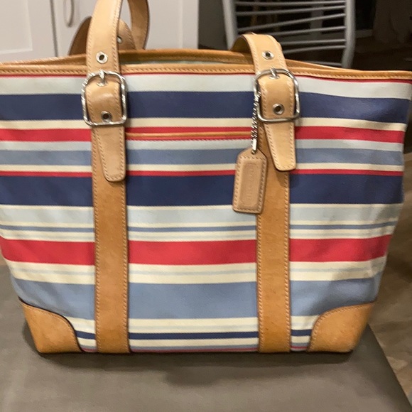 Coach | Bags | Canvas Nautical Coach Purse | Poshmark